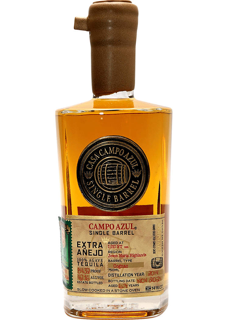 Campo Azul Cognac Cask Matured Extra Anejo Tequila Barrel Select ...