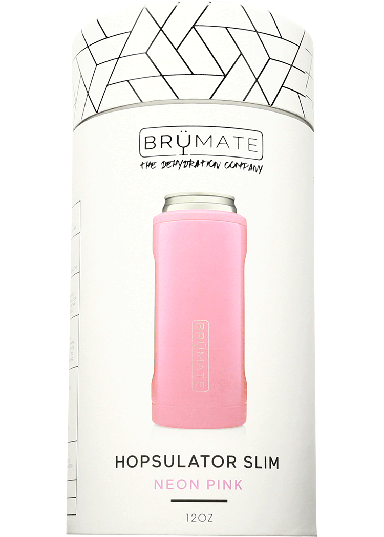BruMate Slim Can Cooler Neon Pink | Total Wine & More