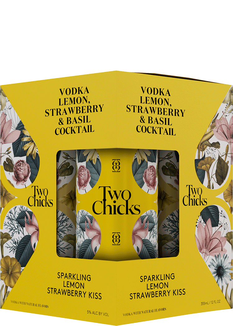 Two Chicks Sparkling Vodka Lemon Strawberry Kiss | Total Wine & More