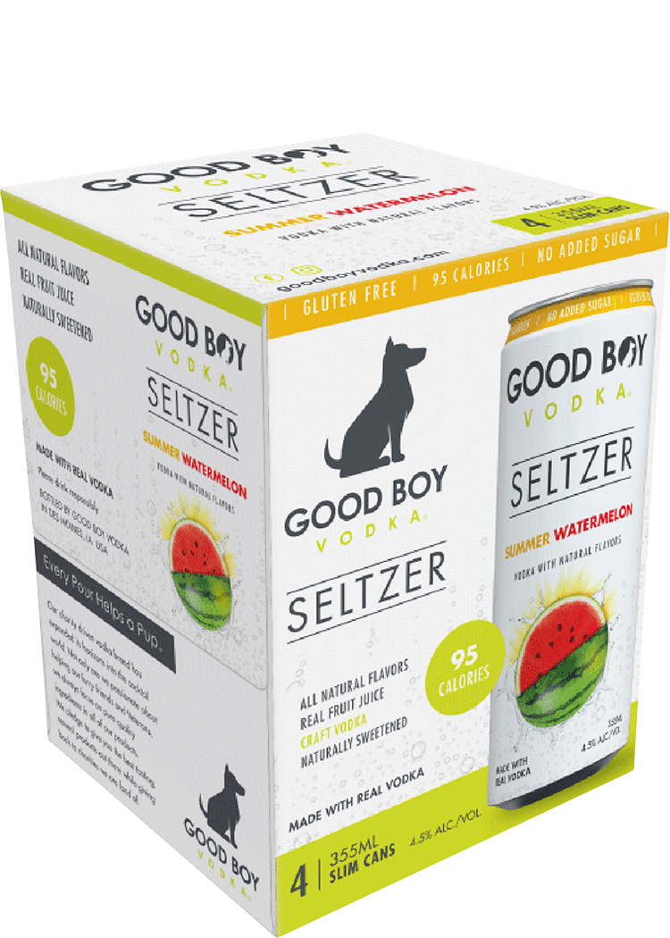 Good Boy Summer Watermelon Vodka Seltzer | Total Wine & More