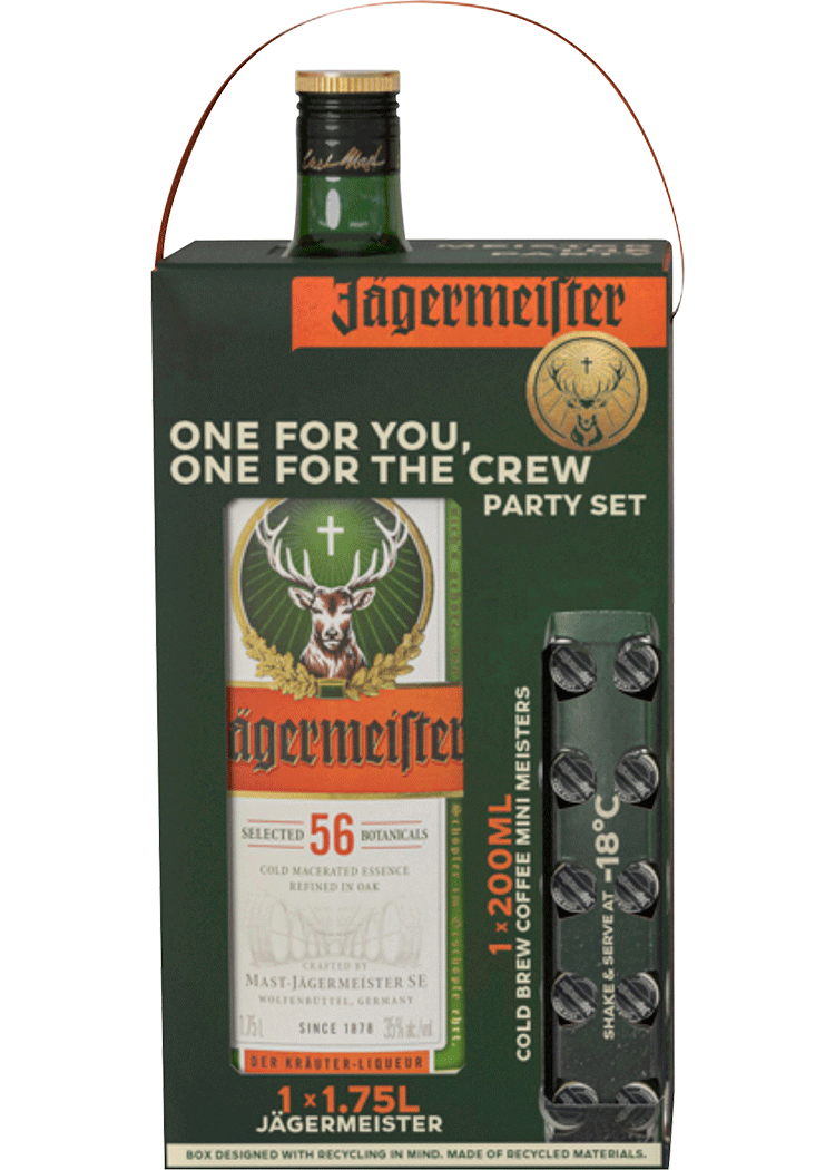 Jagermeister w/ Jagermeister Cold Brew MiniMeisters Liqueur | Total ...