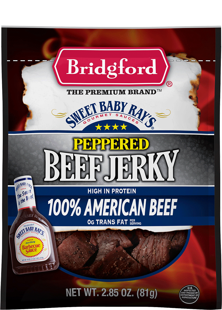 Bridgford Sweet Baby Rays Peppered Beef Jerky | Total Wine & More
