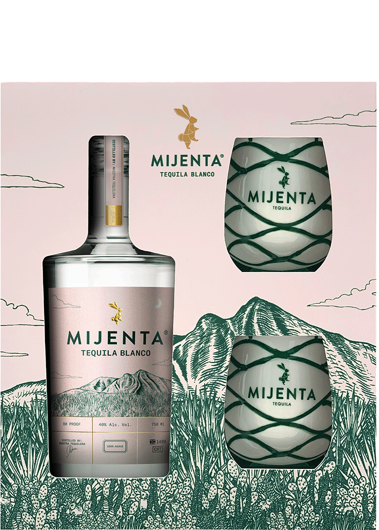 Mijenta Blanco Tequila with 2 glasses | Total Wine & More