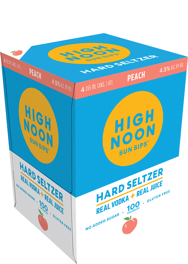 High Noon Hard Seltzer Vodka Peach | Total Wine & More
