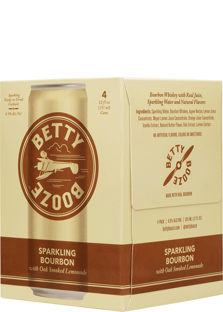 Betty Booze Sparkling Bourbon with Oak Smoked Lemonade | Total Wine & More