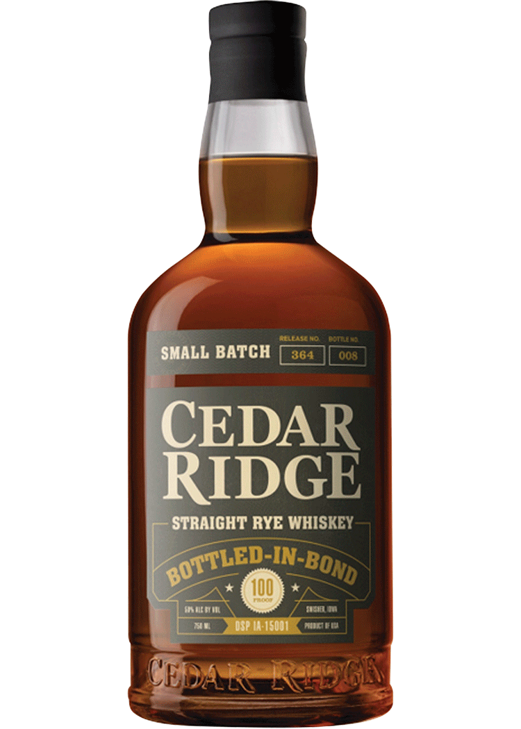 Cedar Ridge Small Batch Bottle In Bond Straight Rye Whiskey | Total ...
