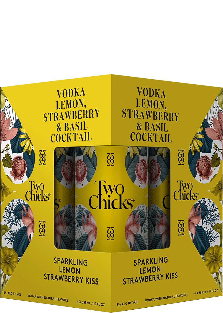 Two Chicks Sparkling Vodka Lemon Strawberry Kiss | Total Wine & More